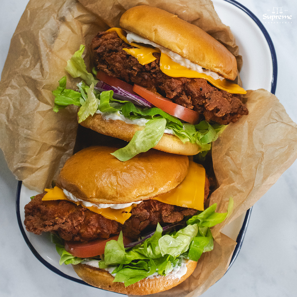 Hot & Spicy Chicken Burgers - Supreme Ingredients